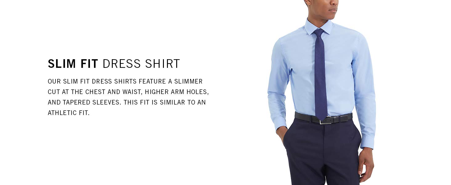 UNLISTED Men's Dress Shirt Slim Fit Solid, Cadet Blue, 16"-16.5" Neck 32"-33" Sleeve
