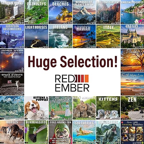 RED EMBER New York City 2024 Wall Calendar 12 Month | 12" x 24" Open | Thick & Sturdy Paper | Giftable | Calendar 2024