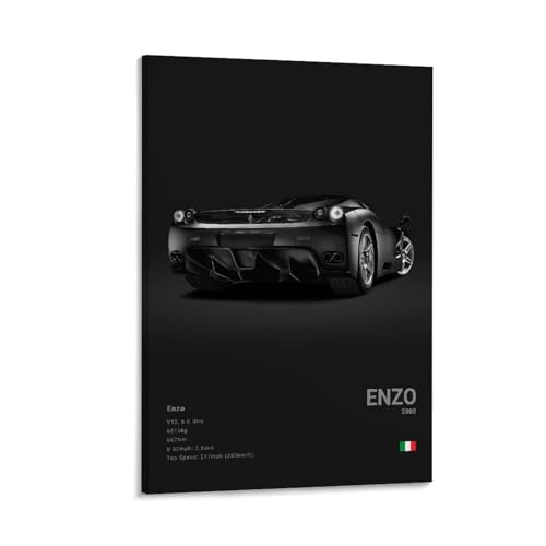 Car Poster Ferrari F40 Supercar Posters Racing Car Canvas Wall Art For Boy's Bedroom SuperCar Wall Decor Frame-style 16x24inch(40x60cm)
