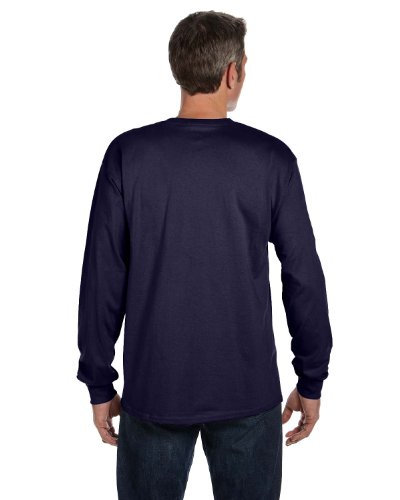 Hanes Tagless Long Sleeve T-Shirt with a Pocket