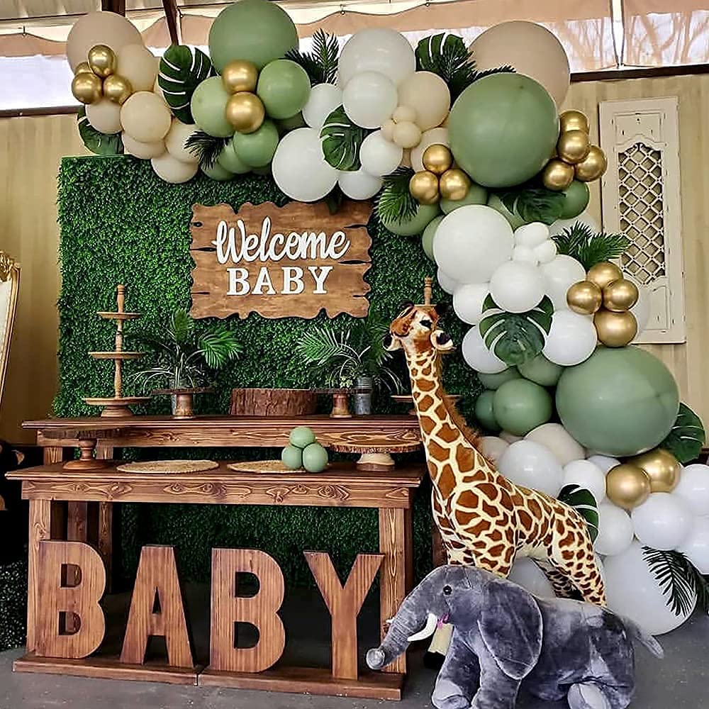 Sage Green Balloon Garland Kit Arch Oh Baby Shower Olive Matte Different Sizes Decor Happy Birthday Party Decorations