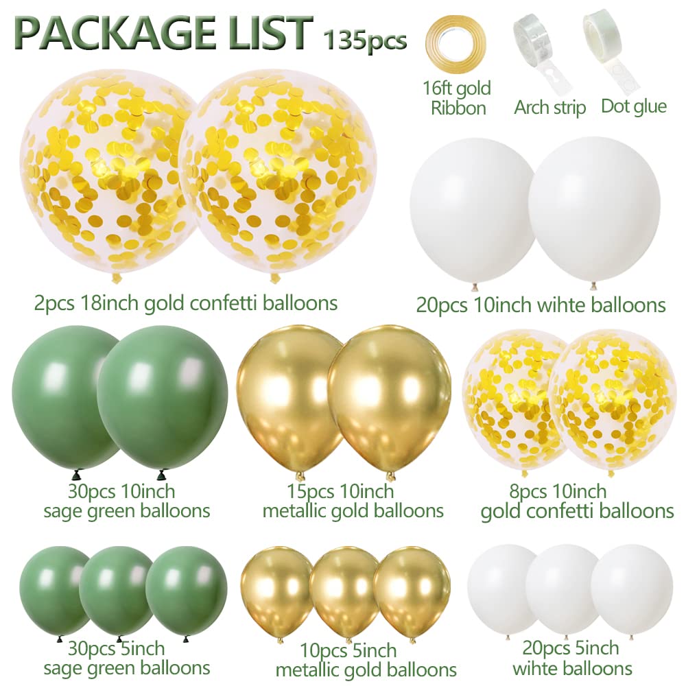 Sage Green Balloon Garland Kit Arch Oh Baby Shower Olive Matte Different Sizes Decor Happy Birthday Party Decorations