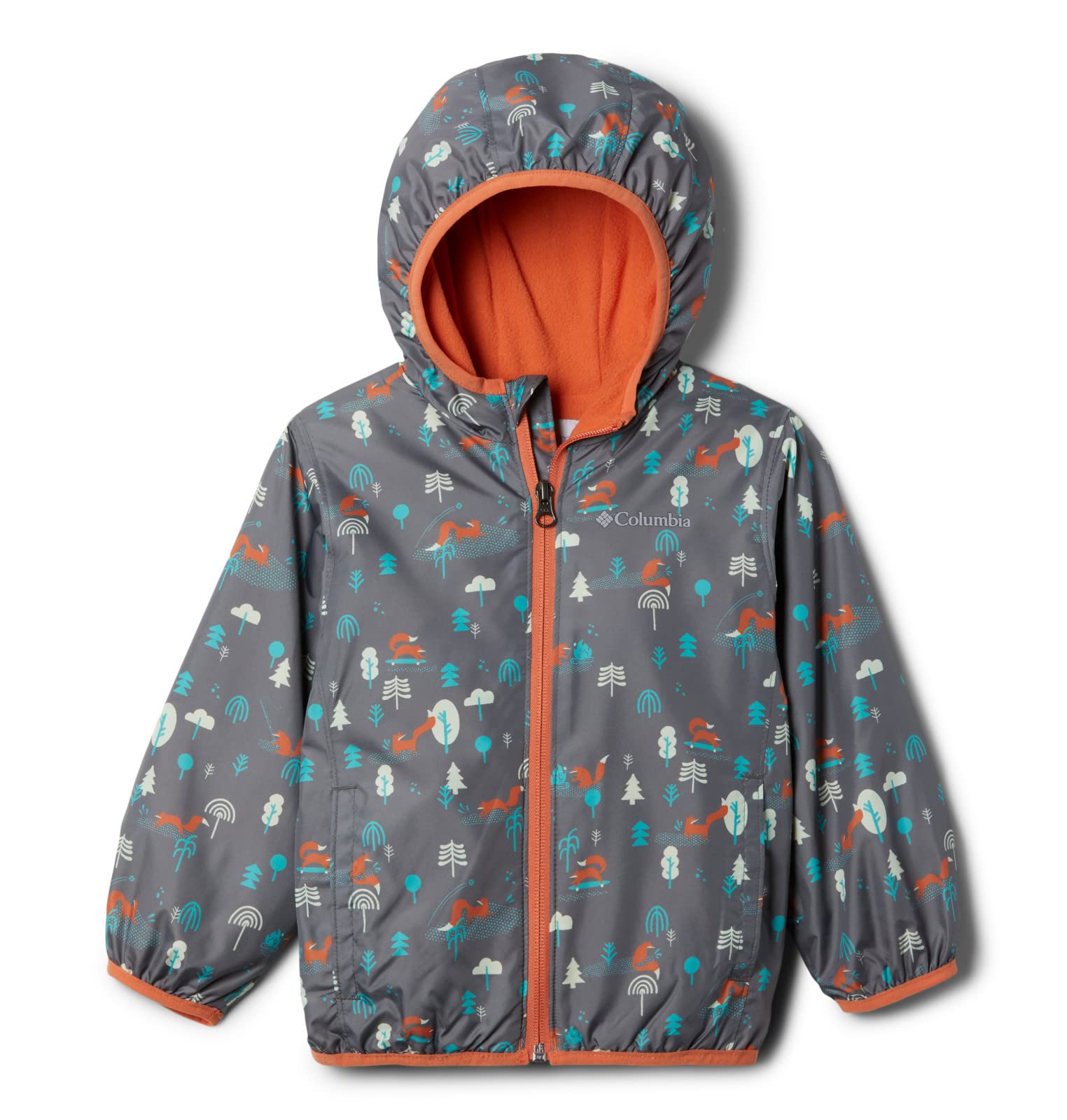 Columbia Mini Pixel Grabber™ II Wind Jacket (Toddler) City Grey Vulpine 3 Toddler