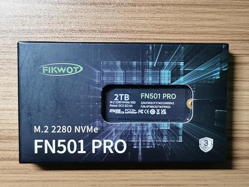 Fikwot FN501 Pro 2TB NVMe SSD - M.2 2280 PCIe Gen3 x4 Internal Solid State Drive with Graphene Cooling Sticker, Up to 3,500MB/s, SLC Cache 3D NAND TLC, Compatible with Laptop & PC Desktop