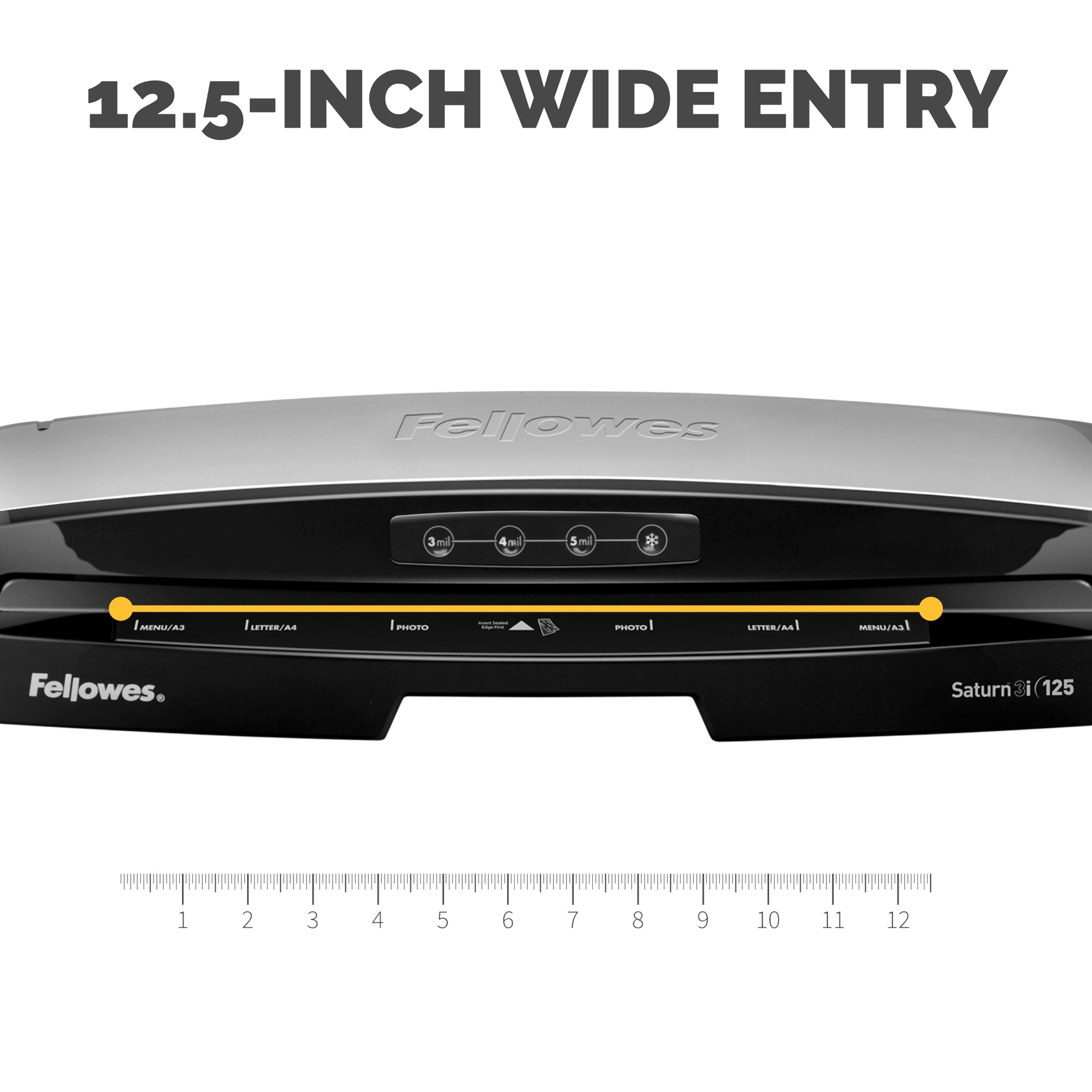 Fellowes Saturn 3i 125 Thermal Laminator Machine with Self-Adhesive Laminating Pouch Starter Kit, 12.5 inch