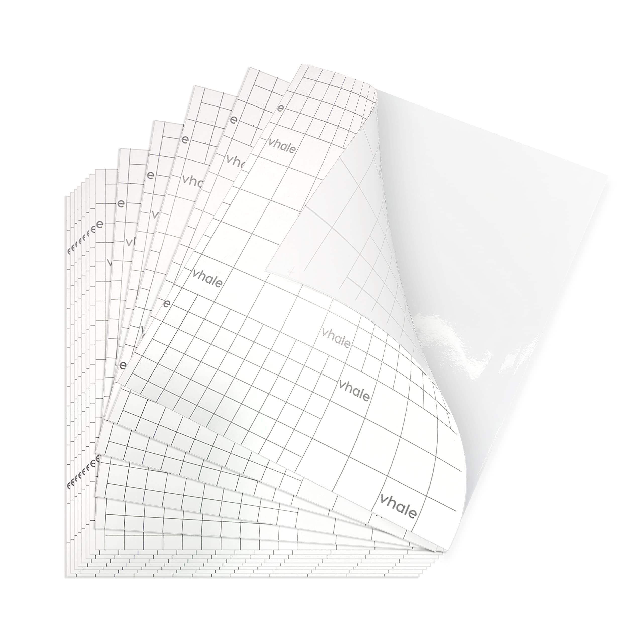 VHALE Glossy Clear Self-Adhesive Overlay Laminating Sheet Contact Papers, 7 X 8 Inches, Single-Sided, for Easy Application of Paper Suncatcher Kids’ Crafts, 3.15 Mil, Pack of 20