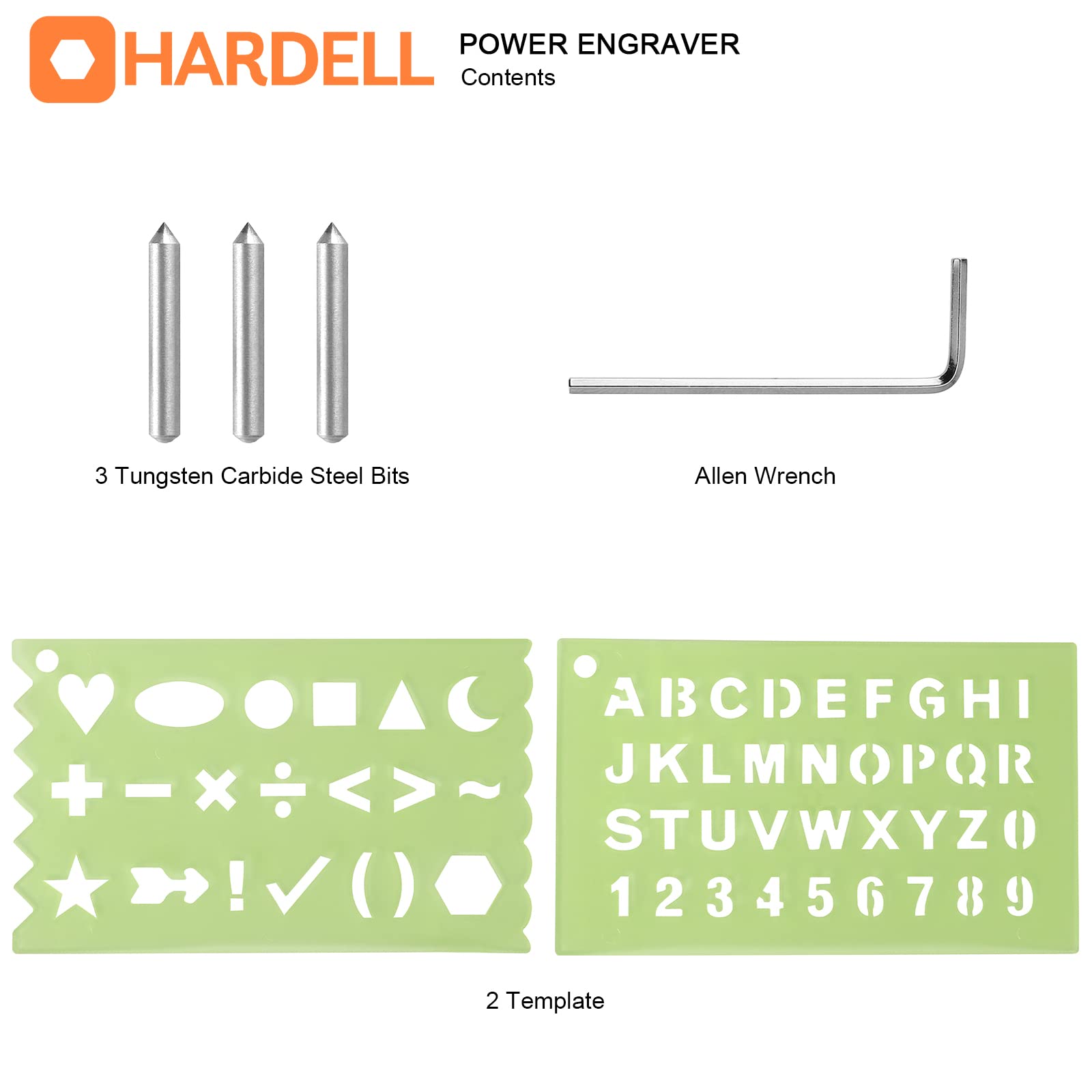 HARDELL 15W Engraver, 5 Speed Engraving Pen with 2 Stencils and 3 Tungsten Carbide Steel Bits, Handheld Etching Tool for Metal, Wood, Glass, DIY Crafting, Leather, PVC Pipe, Stone(Pink)
