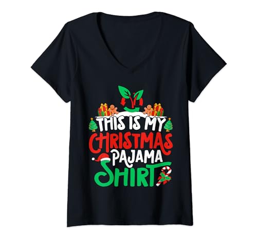 Composting Christmas Pajama Shirt Gardener Xmas Party V-Neck T-Shirt