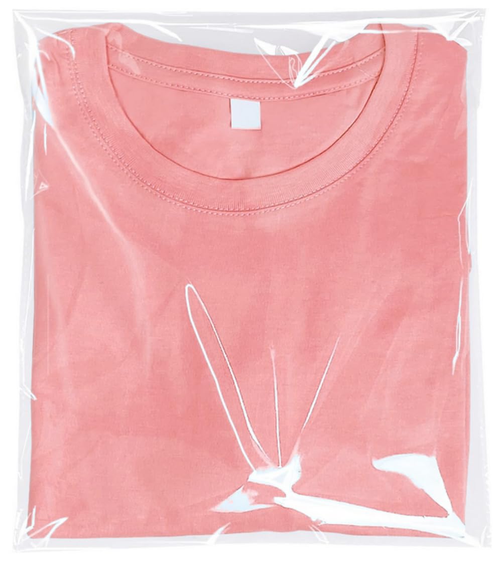 Muyindo 100 Pieces (9x12 Inch) Clear Plastic Bags for Packaging, Clothing & T-Shirts Strong Packing Self Adhesive Cellophane Bag