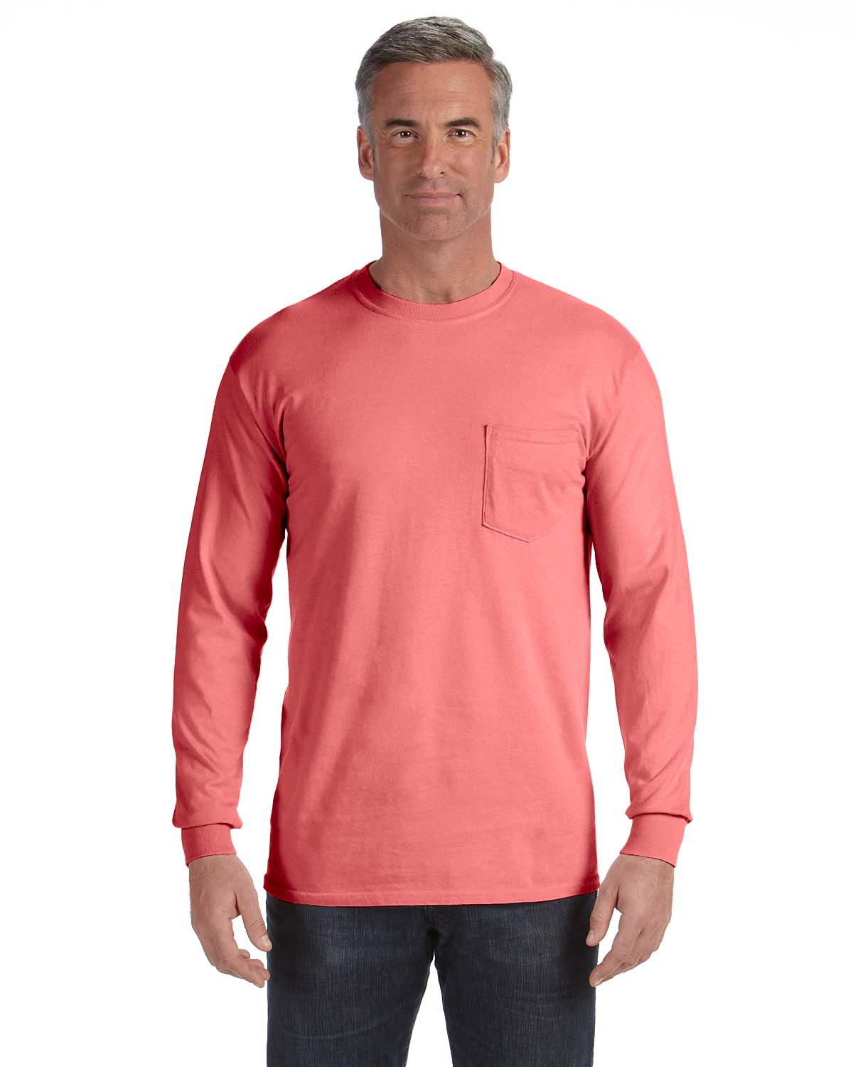 Comfort Colors Garment Dyed Heavyweight Ringspun Long Sleeve Pocket T-Shirt - 4410