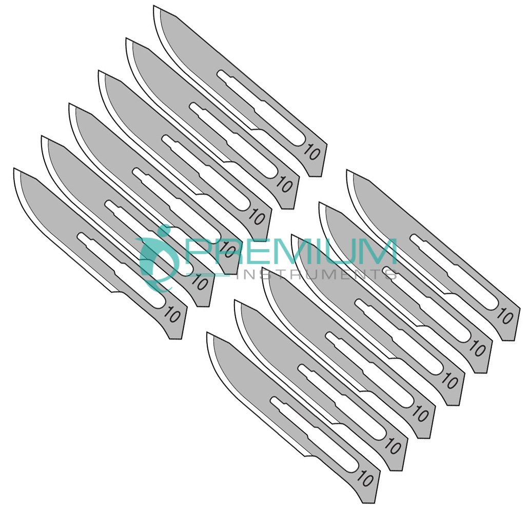 12 Pcs Scalpel Blades No. 10 PREMIUM INSTRUMENTS
