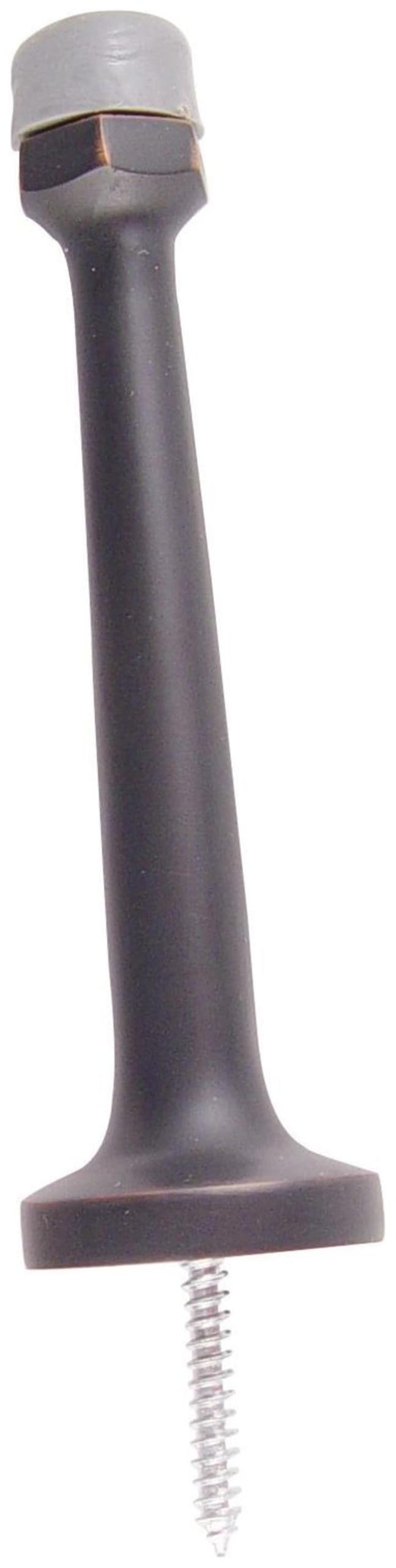 Emtek 2231 4" Length Solid Brass Baseboard Door Stop With Screw, Oil Rubbed Bronze