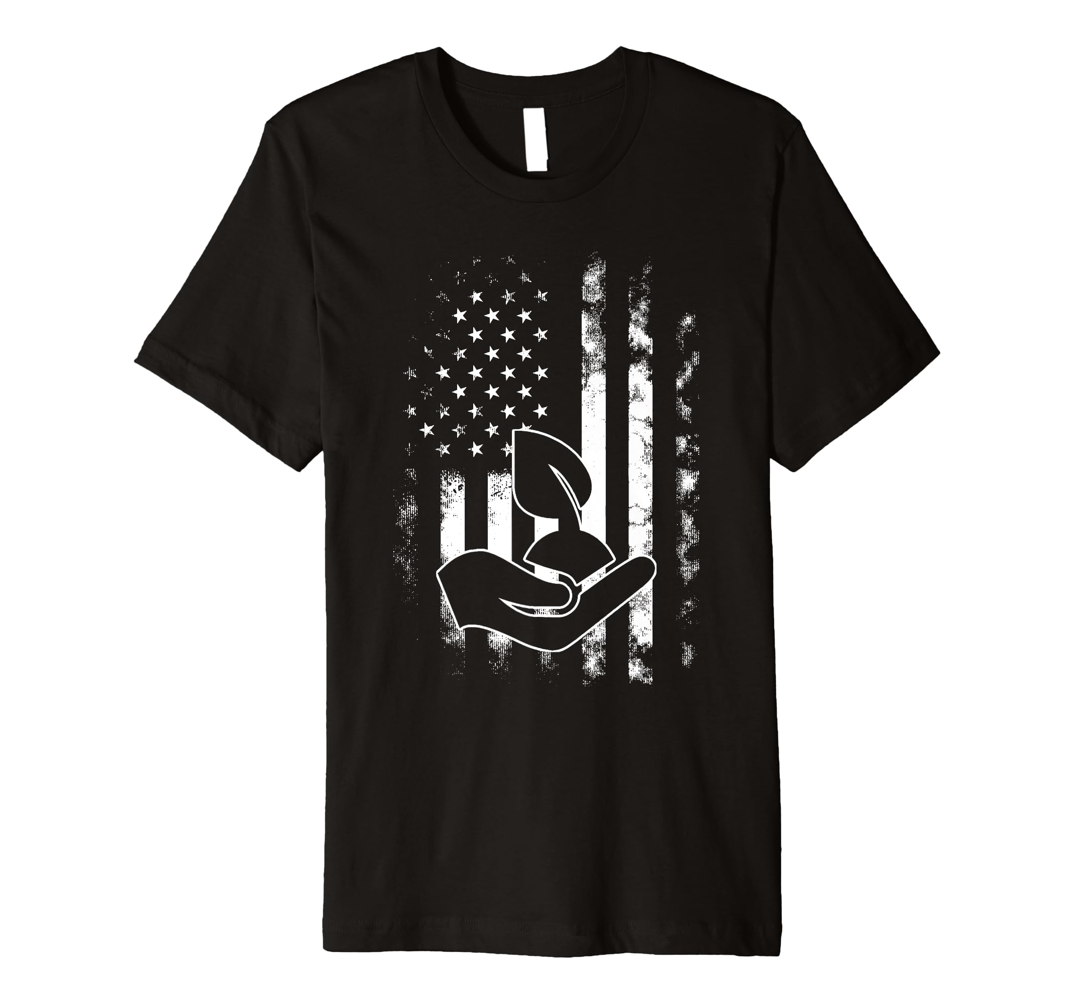 American US Flag Composting Premium T-Shirt