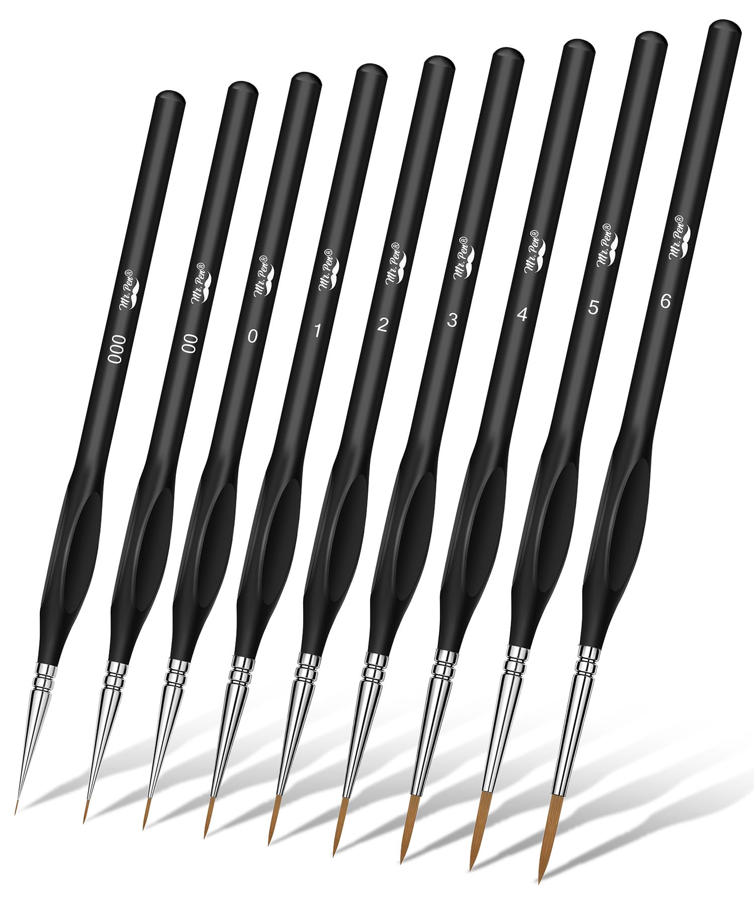 Mr. Pen- Miniature Paint Brushes, 9 Pcs, Detail Paint Brush Set, Fine Paint Brush, Mini Paint Brushes, Thin Paint Brushes, Tiny Paint Brushes, Micro Paint Brush, Fine Point Paint Brush