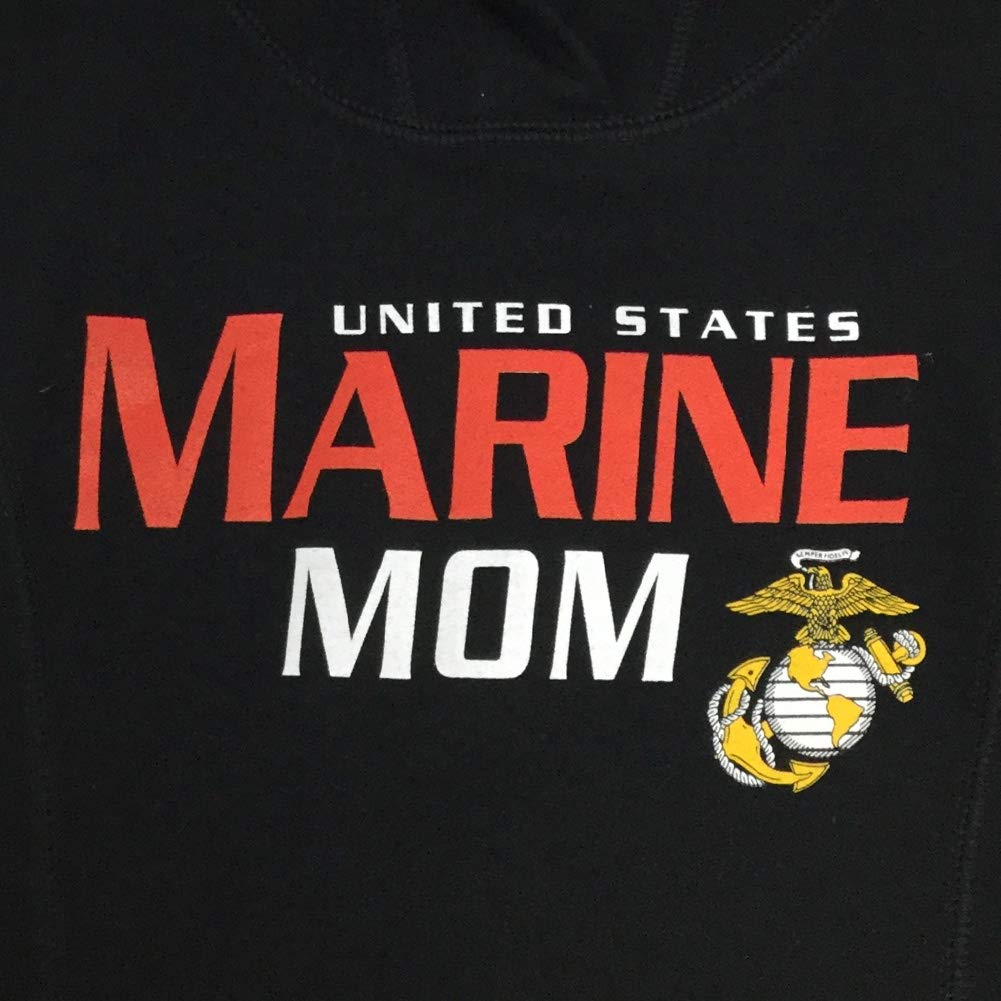Armed Forces Gear Ladies United States Marine Corps Mom Hood (Black), x-large, Black