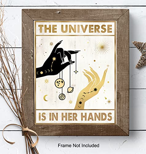 Boho-chic Witchy Wall Art & Decor - Celestial Boho Wall Decor - Pagan Wall Decor - Hippie Room Decor - Wicca Witch Witchcraft Poster print - Wiccan Altar Supplies - Black magic Home Decor UNFRAMED