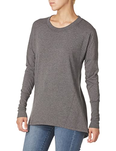 Fruit of the Loom Women's Essentials All Day Long Sleeve Scoop Neck T-Shirt, BLACK HEATHER,S