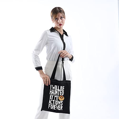 The Owl House Inspired Hooty Tote Bag I Will Be Haunted By My Actions Forever The Owl House Hooty Fan Gift (Black)