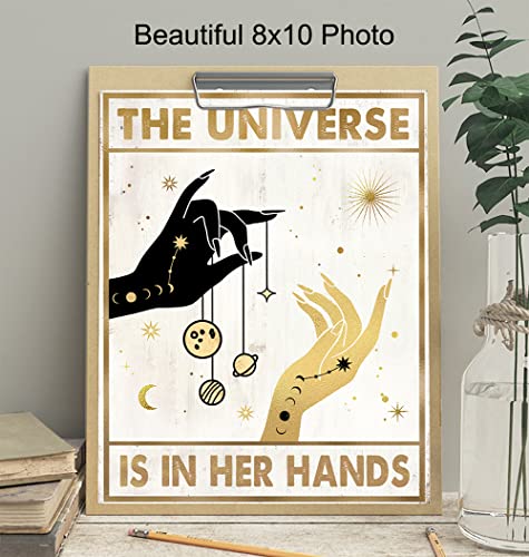 Boho-chic Witchy Wall Art & Decor - Celestial Boho Wall Decor - Pagan Wall Decor - Hippie Room Decor - Wicca Witch Witchcraft Poster print - Wiccan Altar Supplies - Black magic Home Decor UNFRAMED