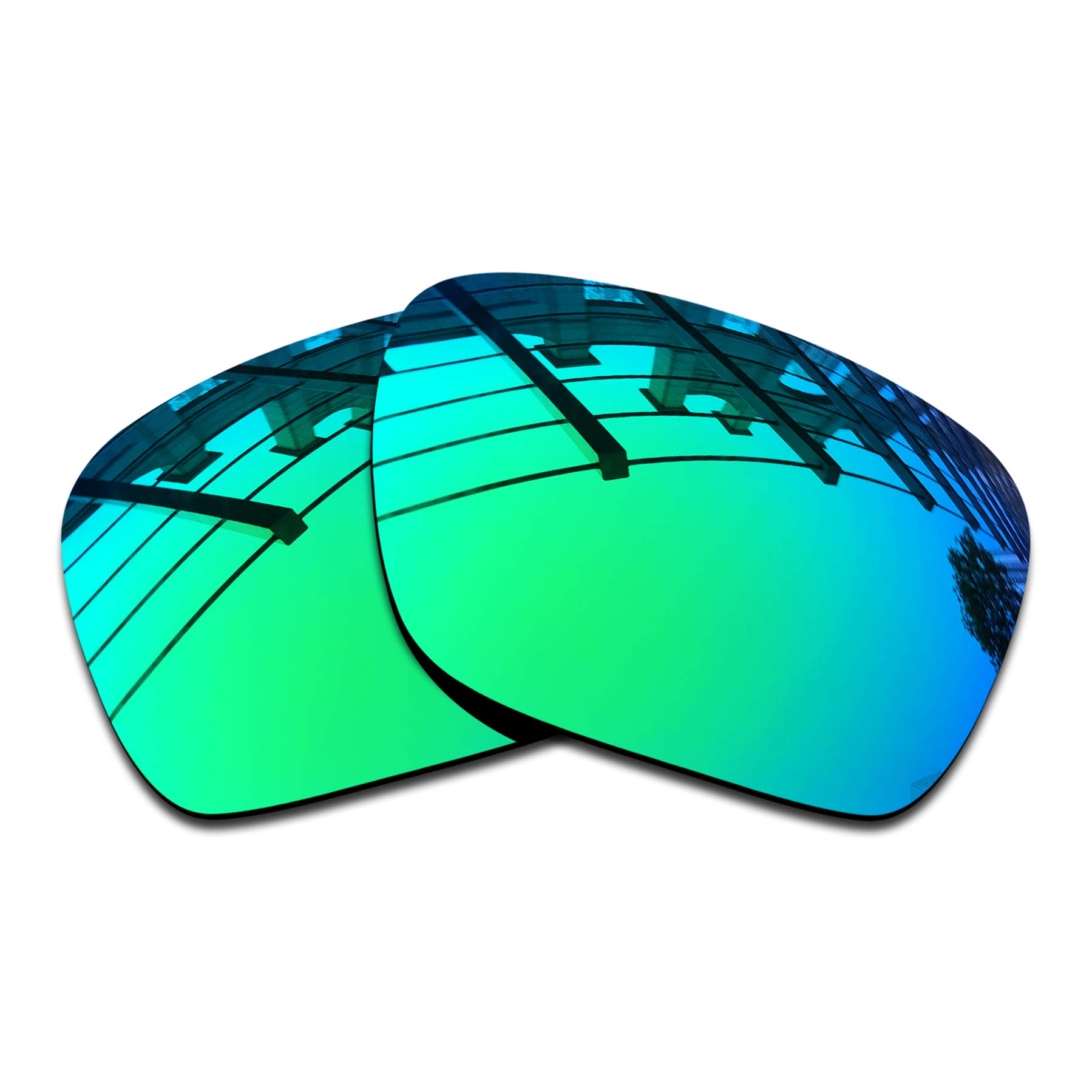 SEEABLE Premium Polarized Mirror Replacement Lenses for Oakley Scalpel OO9095 Sunglasses - Jade Mirror+Fire Orange Mirror