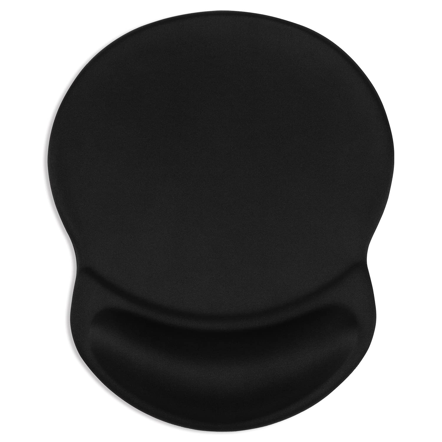 ITNRSIIET Mouse Pad, Ergonomic Mouse Pad with Gel Wrist Rest Support, Gaming Mouse Pad with Lycra Cloth, Non-Slip PU Base for Computer, Laptop, PC, Home, Office & Travel, Black