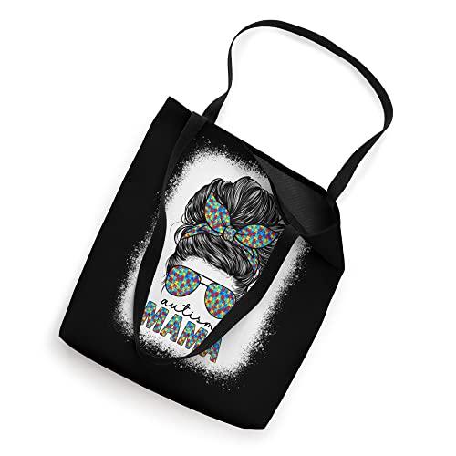 Autism Mama Messy Bun For Women Autism Awareness Autistic Tote Bag