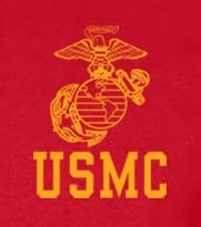 eMarine PX Eagle Globe and Anchor w/USMC Hooded Sweatshirt Red. Made in USA. Officially Licensed with The United States Marine Corps