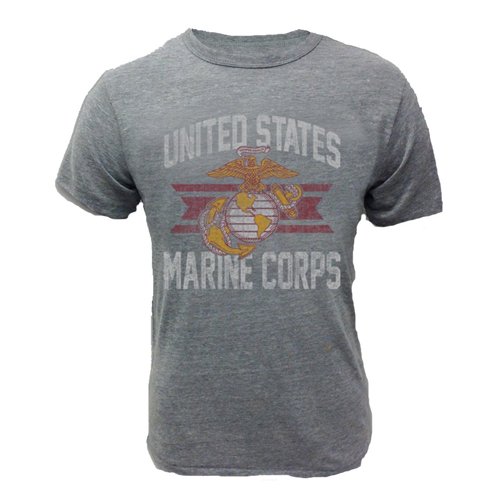 Joe Blow United States Marine Corps Vintage Distressed Logo T-Shirt-XL