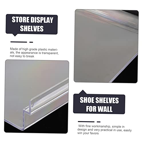DOITOOL 6pcs Home Shoe Floating Collection Sneaker Store Boutiques Shelves Displaying Supplies Shelf Wall Accessories Clear Acrylic Plastic for Stores Shoes Display Showcase