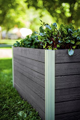 Vita Urbana 4x4x22 Keyhole Composting Garden - Slate Grey