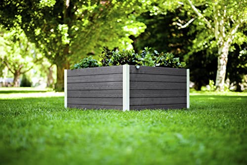 Vita Urbana 4x4x22 Keyhole Composting Garden - Slate Grey