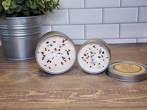 Sandra Sue Creations | Wickless Candle | All Natural | Highly Fragrant | 4oz and 8oz (White Tea & Sage, 4 oz)