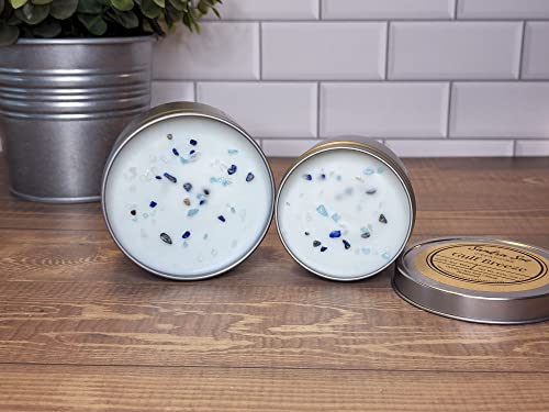 Sandra Sue Creations | Wickless Candle | All Natural | Highly Fragrant | 4oz and 8oz (White Tea & Sage, 4 oz)