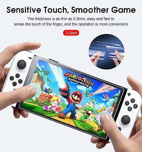XINRUISEN 2Pack Screen Protector for Nintendo Switch Oled 2023, Tempered Glass Screen Protector for Nintendo Switch OLED New Model 7inch, Screen Protective Glass Cover Saver Protection for Switch OLED