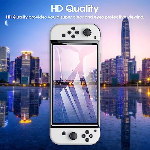 XINRUISEN 2Pack Screen Protector for Nintendo Switch Oled 2023, Tempered Glass Screen Protector for Nintendo Switch OLED New Model 7inch, Screen Protective Glass Cover Saver Protection for Switch OLED