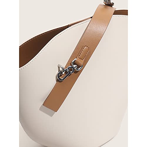 Bucket Bags for Women, Genuine Leather Tote Bag Ladies Purses and Handbags Designer Hobo Shoulder Bags with Adjustable Strap