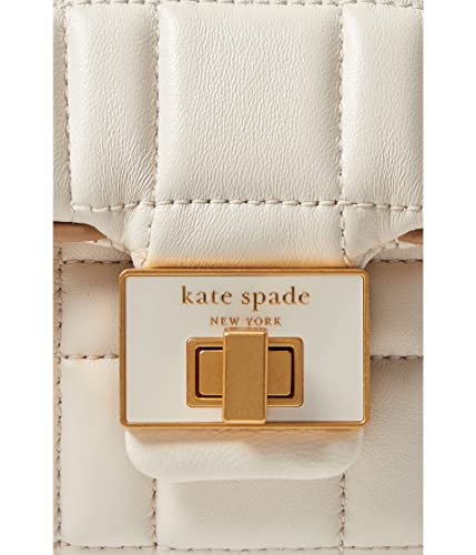 Kate Spade New York Evelyn Quilted Leather Small Shoulder Crossbody Ivory One Size