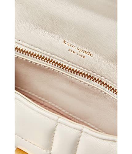 Kate Spade New York Evelyn Quilted Leather Small Shoulder Crossbody Ivory One Size