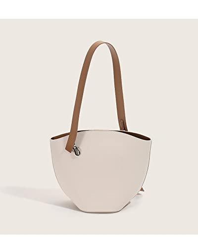 Bucket Bags for Women, Genuine Leather Tote Bag Ladies Purses and Handbags Designer Hobo Shoulder Bags with Adjustable Strap