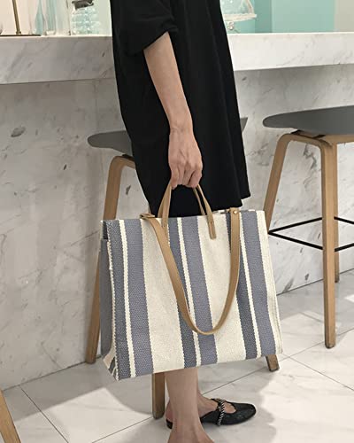 Canvas Tote Bag Women Large Handbag Satchel Shoulder Crossbody Bag Stylish Hobo Bag for Work Travel School