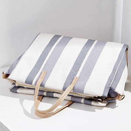 Canvas Tote Bag Women Large Handbag Satchel Shoulder Crossbody Bag Stylish Hobo Bag for Work Travel School