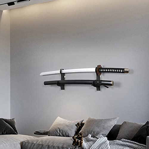 BYTOTU 2 sword wall mount-samurai sword wall mount- katana stand wall mount-sword stand wall mount-sword stand wall mount-sword wall mount display