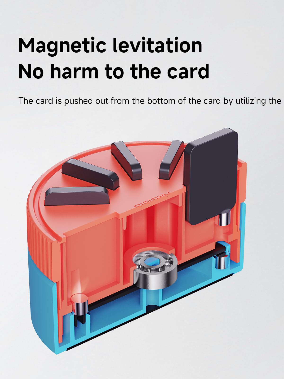 Hagibis Game Storage Case for Nintendo Switch, PS Vita, Rotating Game Card Case with 10 Card Slots, Magnetic Draw Card Portable Switch Game Cartridge Holder (Blue)