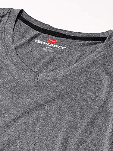 Hanes womens O9309 athletic shirts, Black Heather, Small US