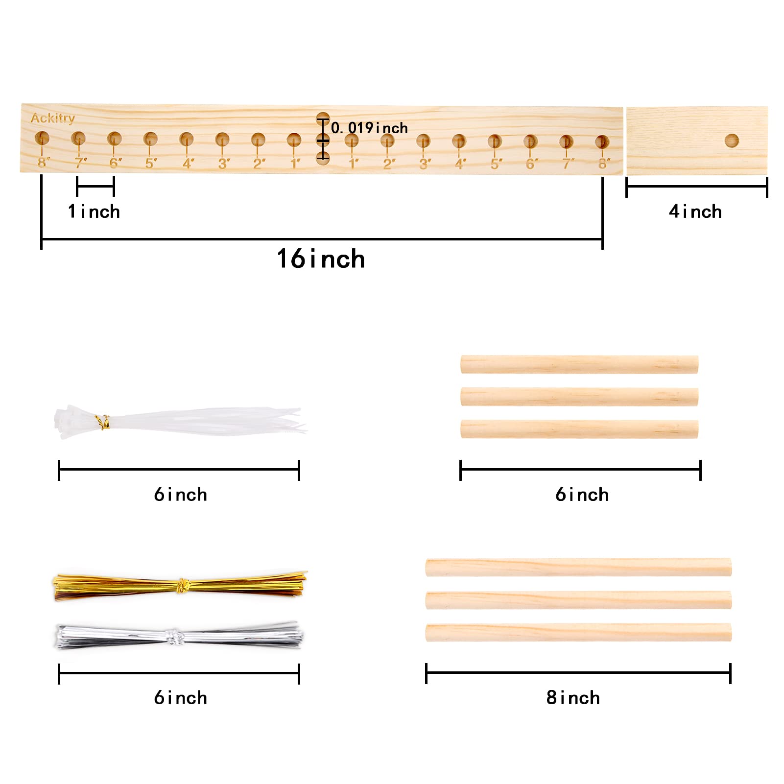 Ackitry X-Large Bow Maker for Bow Ribbon Wreath, 16 Inch Wooden Maker Tool for Making Bows, DIY Crafts Halloween Christmas Party Decorations, Hair Bows, Corsages, Holiday Wreaths