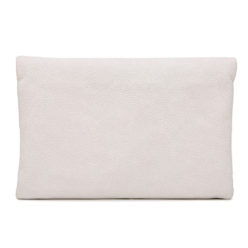 Earnda Clutch Purse for Women Foldover Elegant Evening bag Zipper Faux Leather Envelope Clutch for Party Prom Wedding Beige