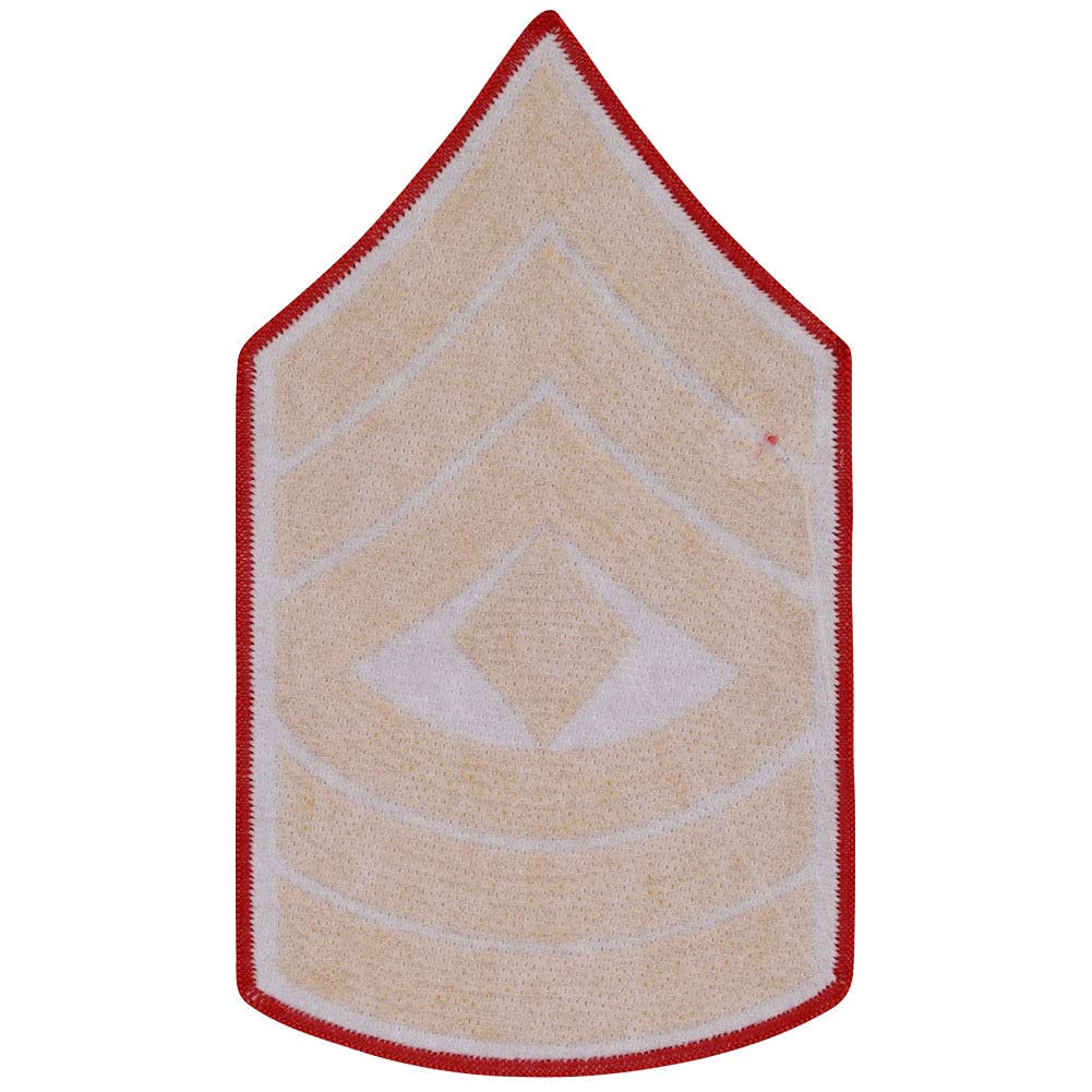 United States Marine Corps USMC Chevron Gold Embroidered on red 1st SGT 1st Sergeant