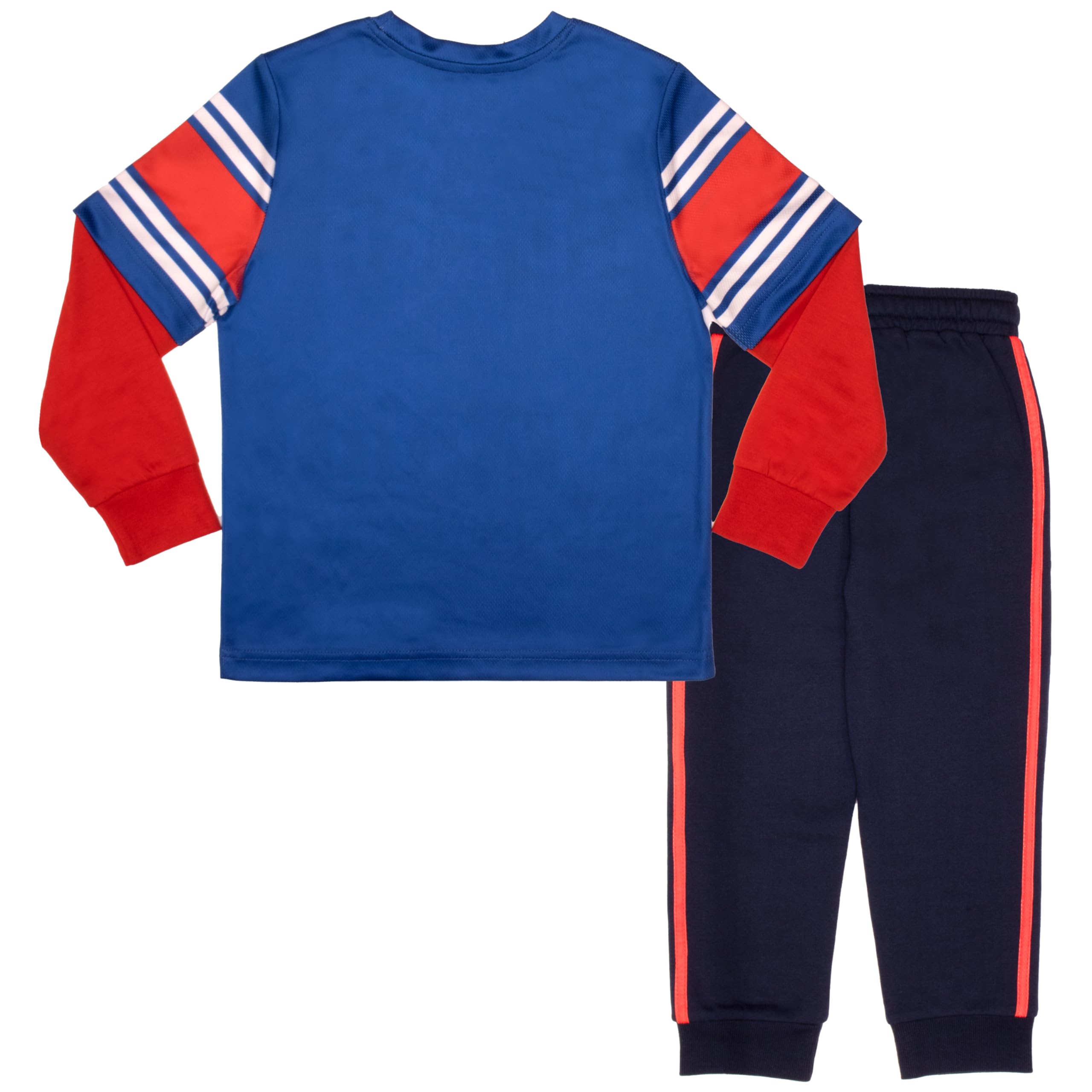 Nintendo Super Mario Video Game 2-Piece Set, Boys Long Sleeve T-Shirt & Jogger Pants 2-Pack Bundle Set for Kids and Toddlers (Size 4, Blue)
