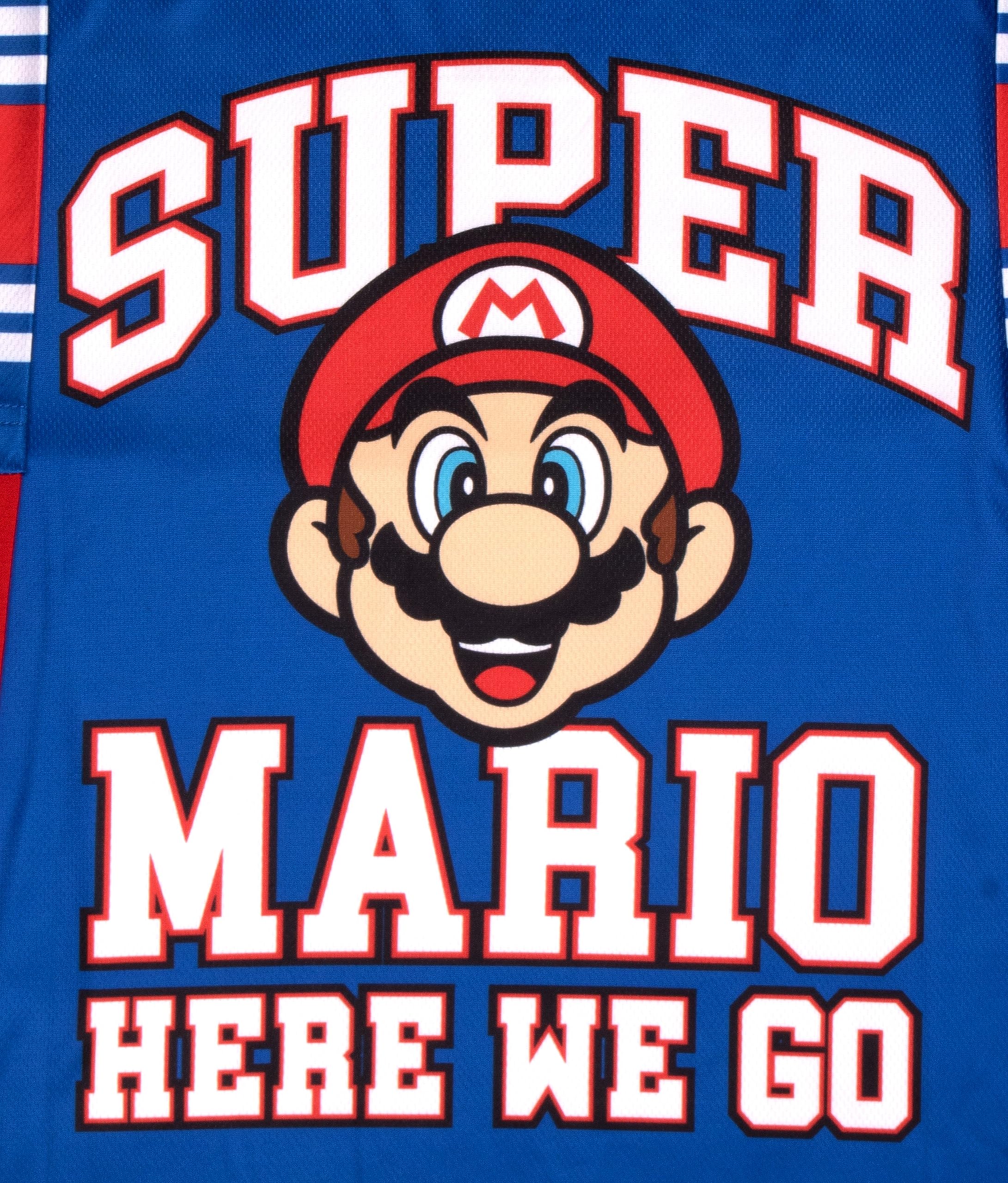 Nintendo Super Mario Video Game 2-Piece Set, Boys Long Sleeve T-Shirt & Jogger Pants 2-Pack Bundle Set for Kids and Toddlers (Size 4, Blue)