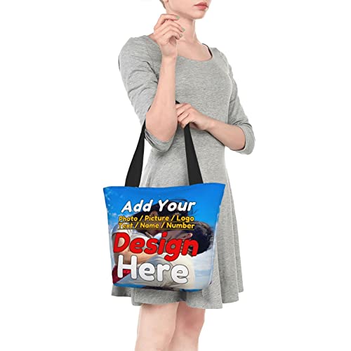 Custom Tote Bag For Women Personalized Tote Shoulder Bag Customized Handbag Custom Bag Women's Gift For Birthday Wedding Business Travel